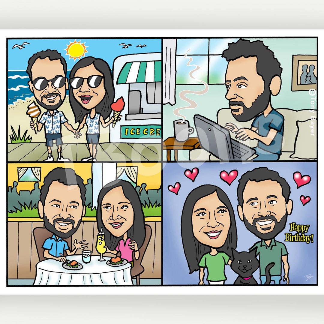 Personalized Comic Strip Drawing - Custom Cartoon Caricature, Story ...