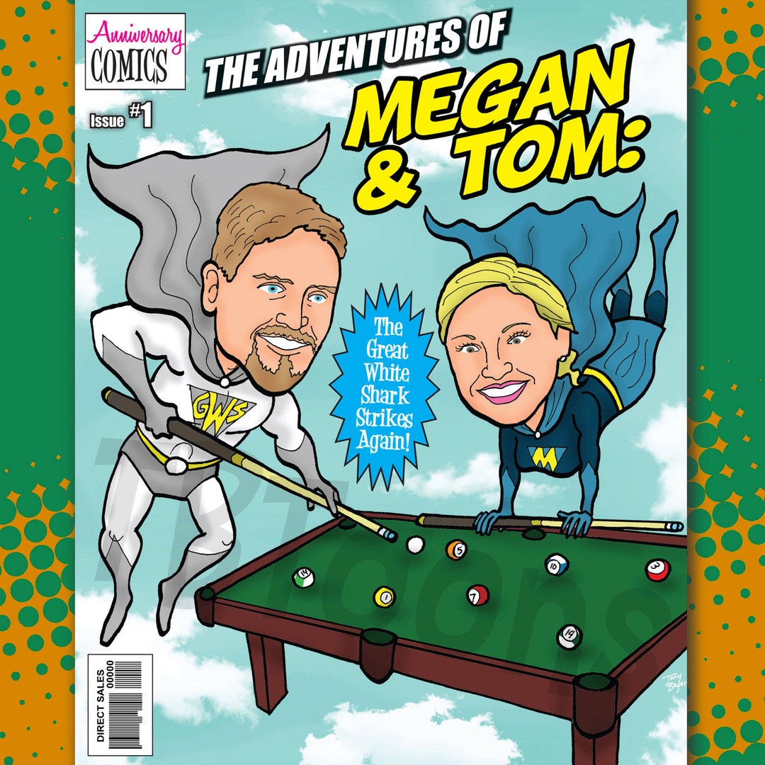 Custom Comic Book Cover / Superhero Cartoon Caricature Drawing From ...