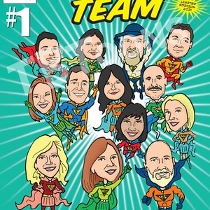 Custom Comic Book Cover / Superhero Cartoon Caricature Drawing From ...