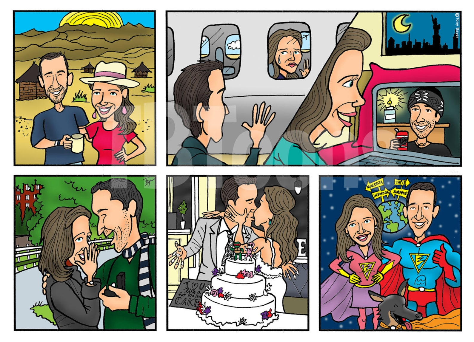 Custom COMIC STRIP Cartoon Personalized Drawing Digital - Etsy