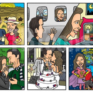 Custom COMIC STRIP Cartoon Personalized Drawing Digital - Etsy