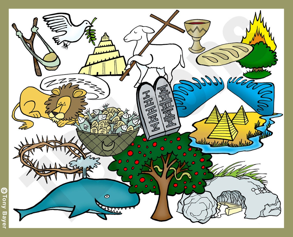 BIBLE CLIPART 15 Old & New Testament Printable Images - Etsy