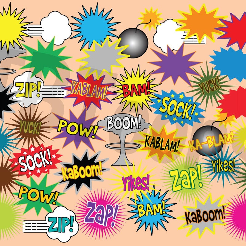 Superhero Clipart - Etsy