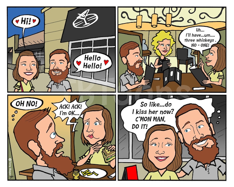 Personalized Comic Strip Drawing - Custom Cartoon Caricature, Story ...