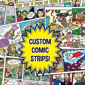 Custom COMIC STRIP Cartoon Personalized Drawing Digital - Etsy