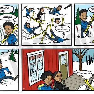 Custom COMIC STRIP Cartoon Personalized Drawing Digital - Etsy