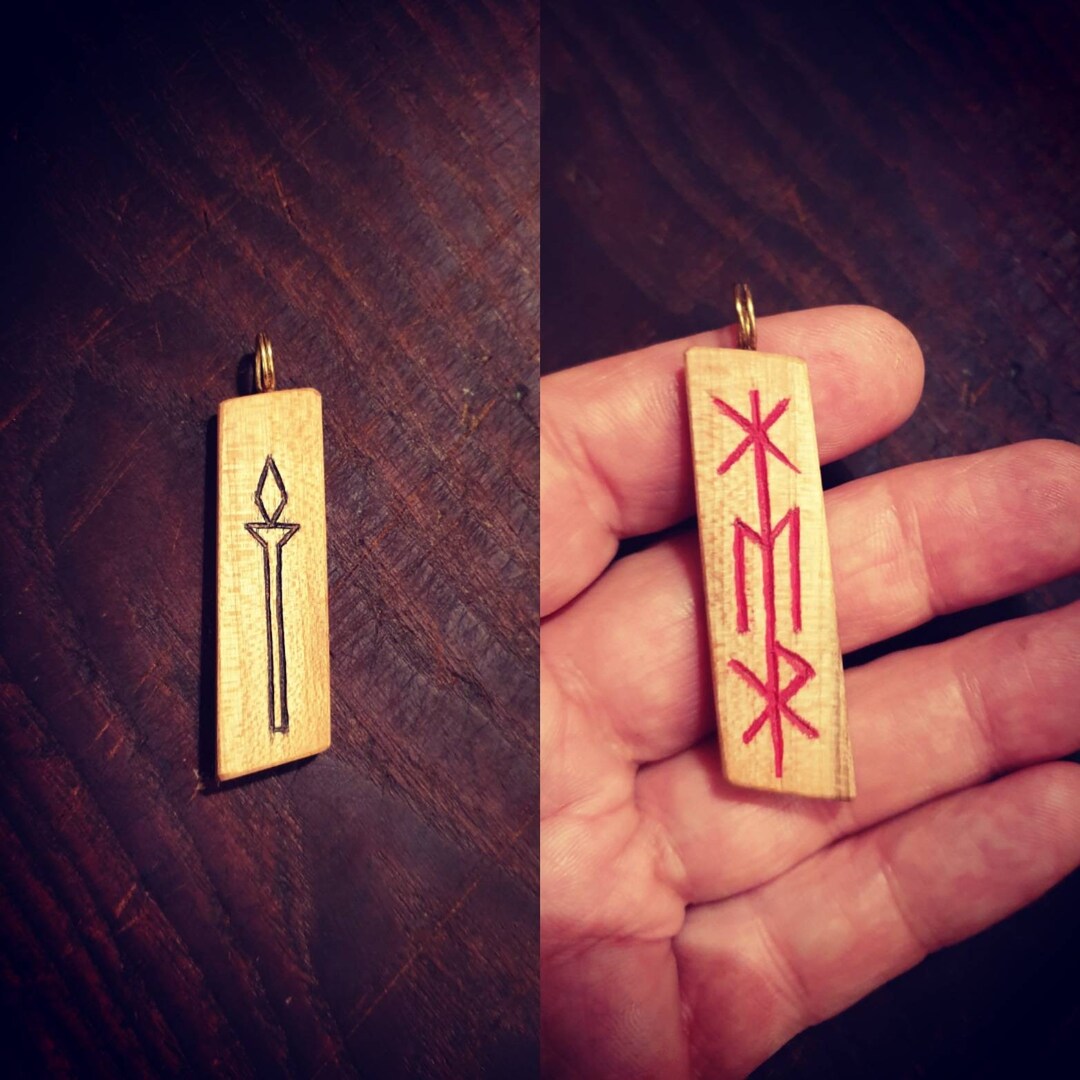 Norse Bindrune Warrior Pendant - Etsy