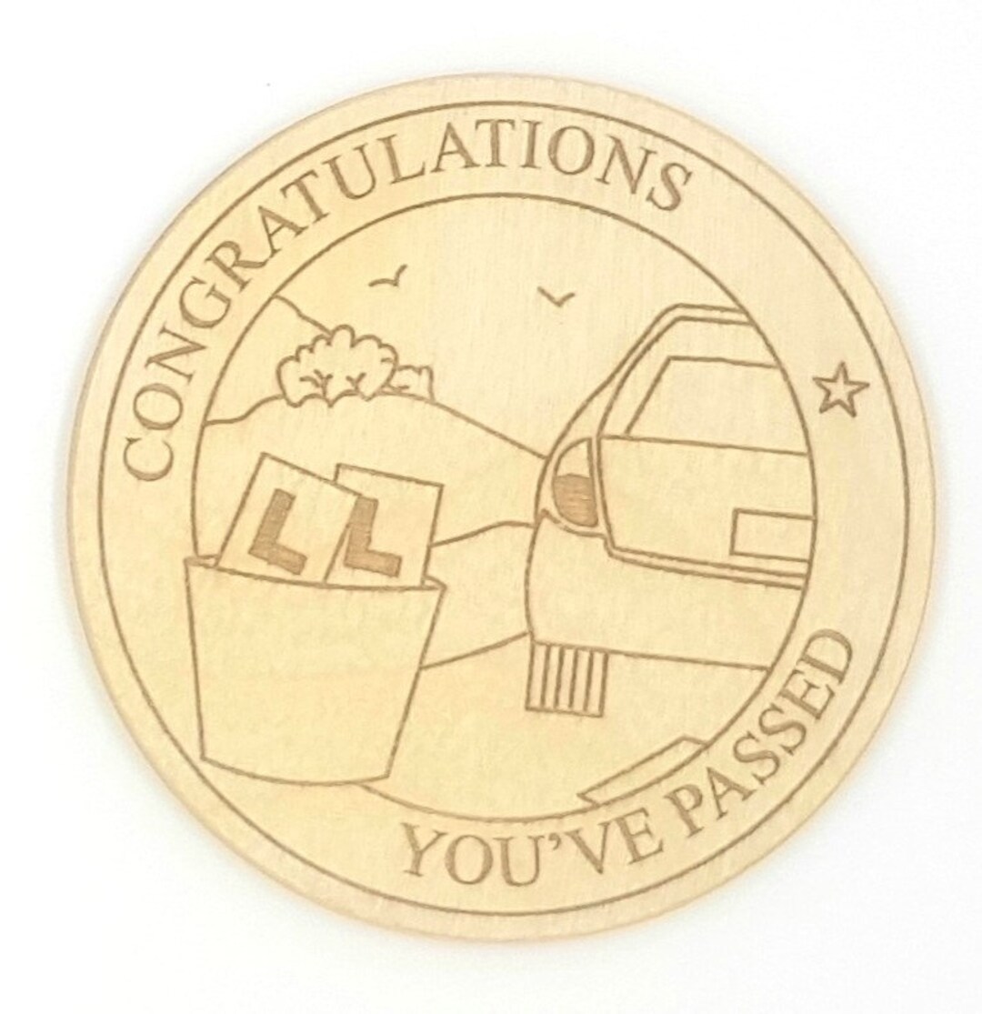 Congratulations You've Passed Car Keyring Gift Double-sided Keyring ...