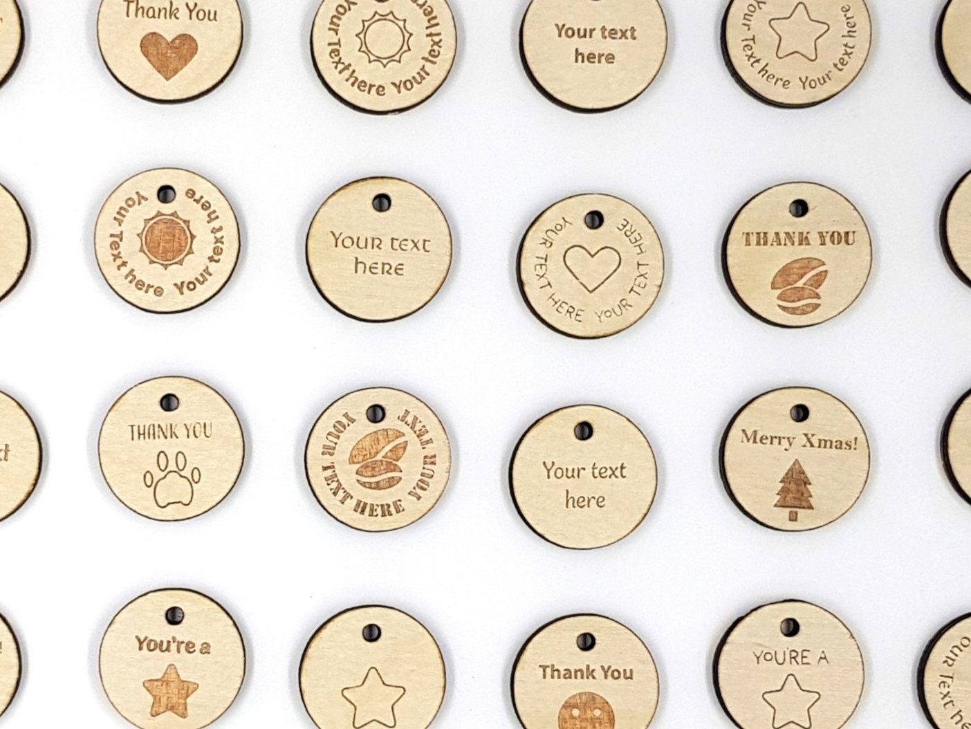 1 Hole top Round Custom Tags Business Thank You Tags Business Thank You ...