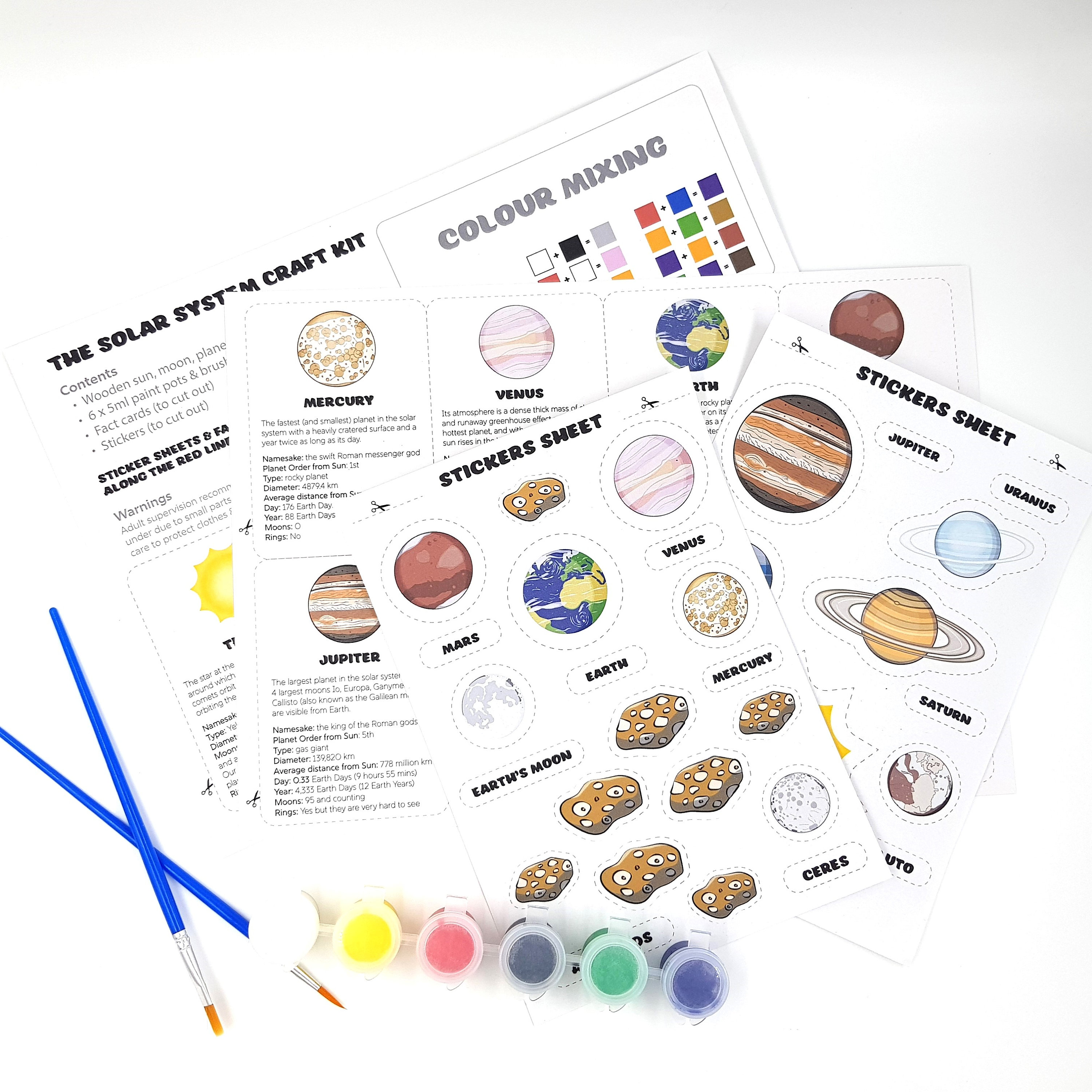 Solar System Planets Craft & Activity Painting Kit Kids Space Theme ...