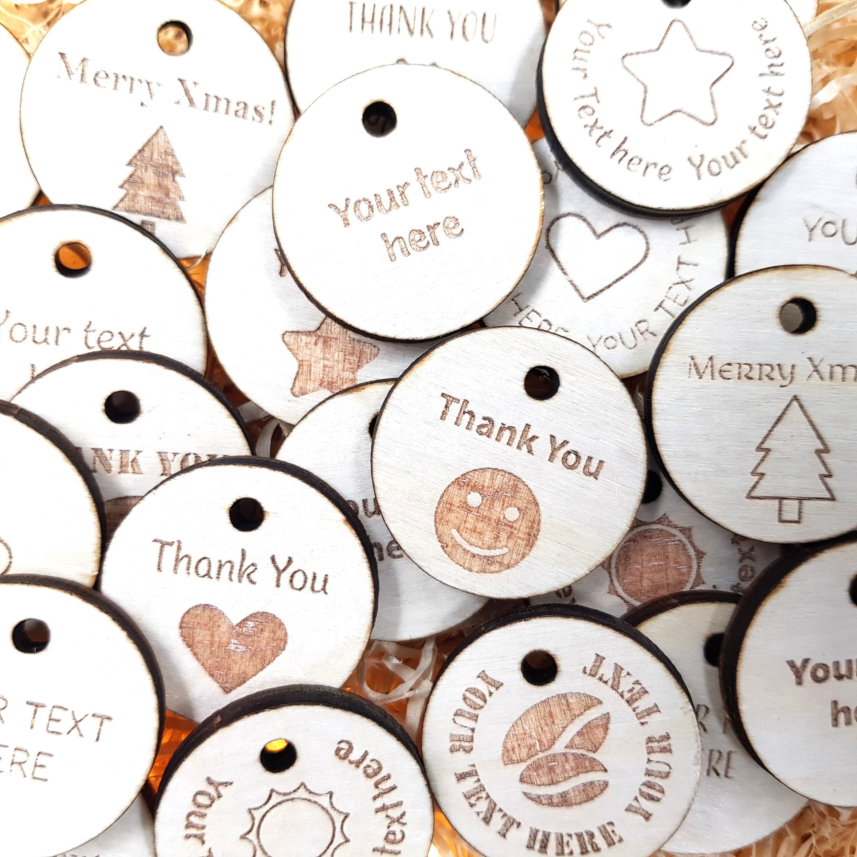1 Hole top Round Custom Tags Business Thank You Tags Business Thank You ...