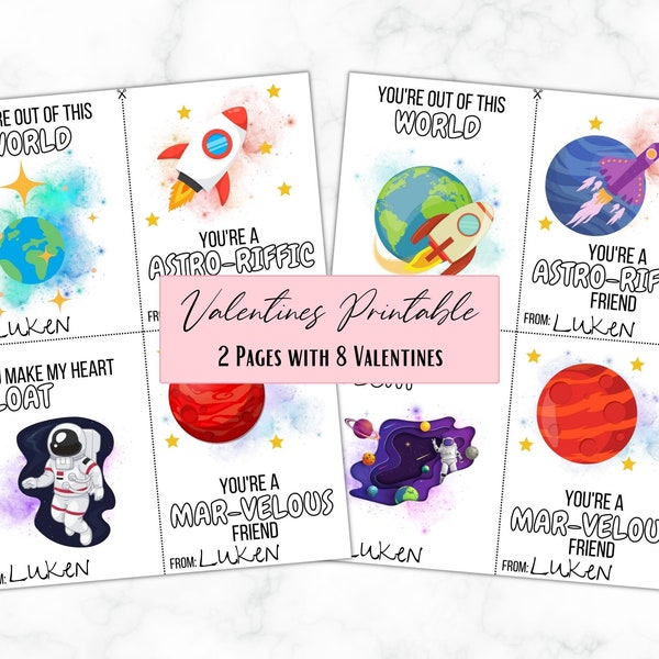 Space Valentine - Etsy