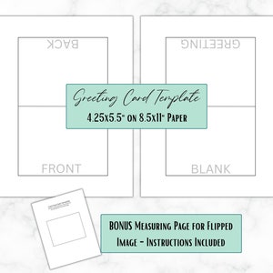 Easy DIY Labelled Small Greeting Card Canva Template Card Design 4.25x5 ...