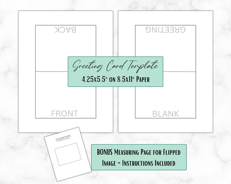 Easy DIY Labelled Small Greeting Card Canva Template - Card Design - 4 ...
