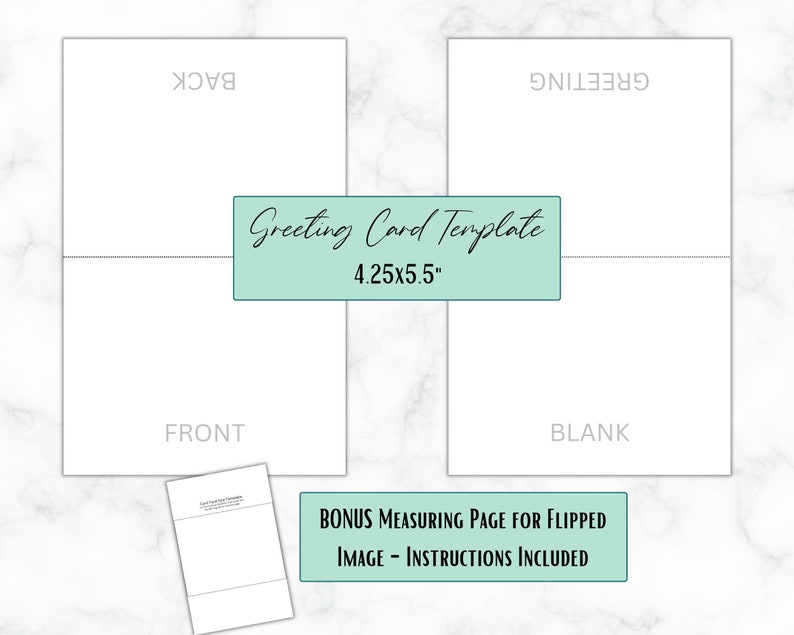 Easy DIY Labelled Small Greeting Card Canva Template Card Design 4.25x5 ...