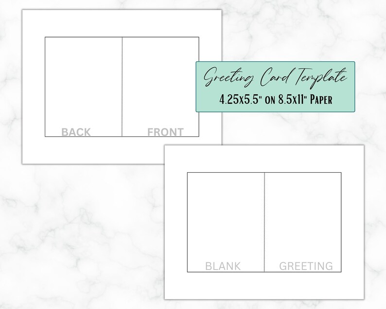Easy DIY Labelled Small Greeting Card Canva Template - Card Design - 4 ...