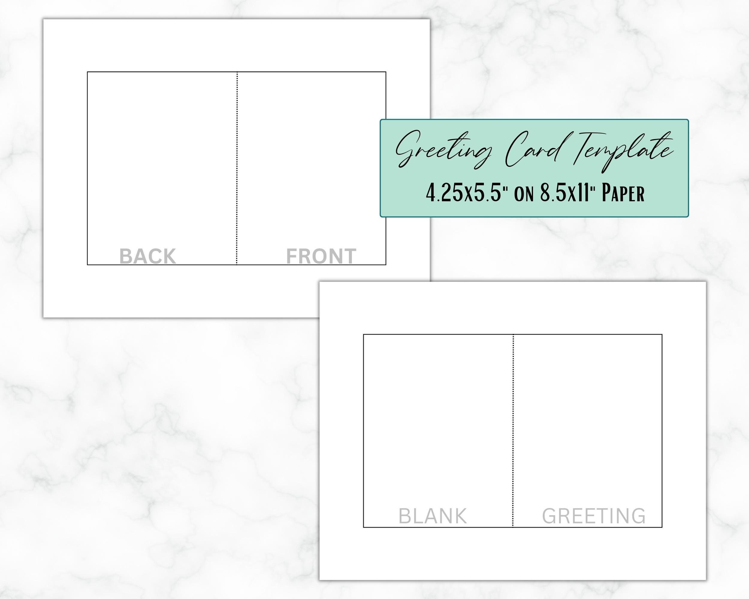 Easy DIY Labelled Small Greeting Card Canva Template Card Design 4.25x5 ...