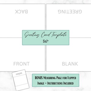 DIY Labelled Greeting Card Canva Template - Card Design - 5x7 on 10x7 ...