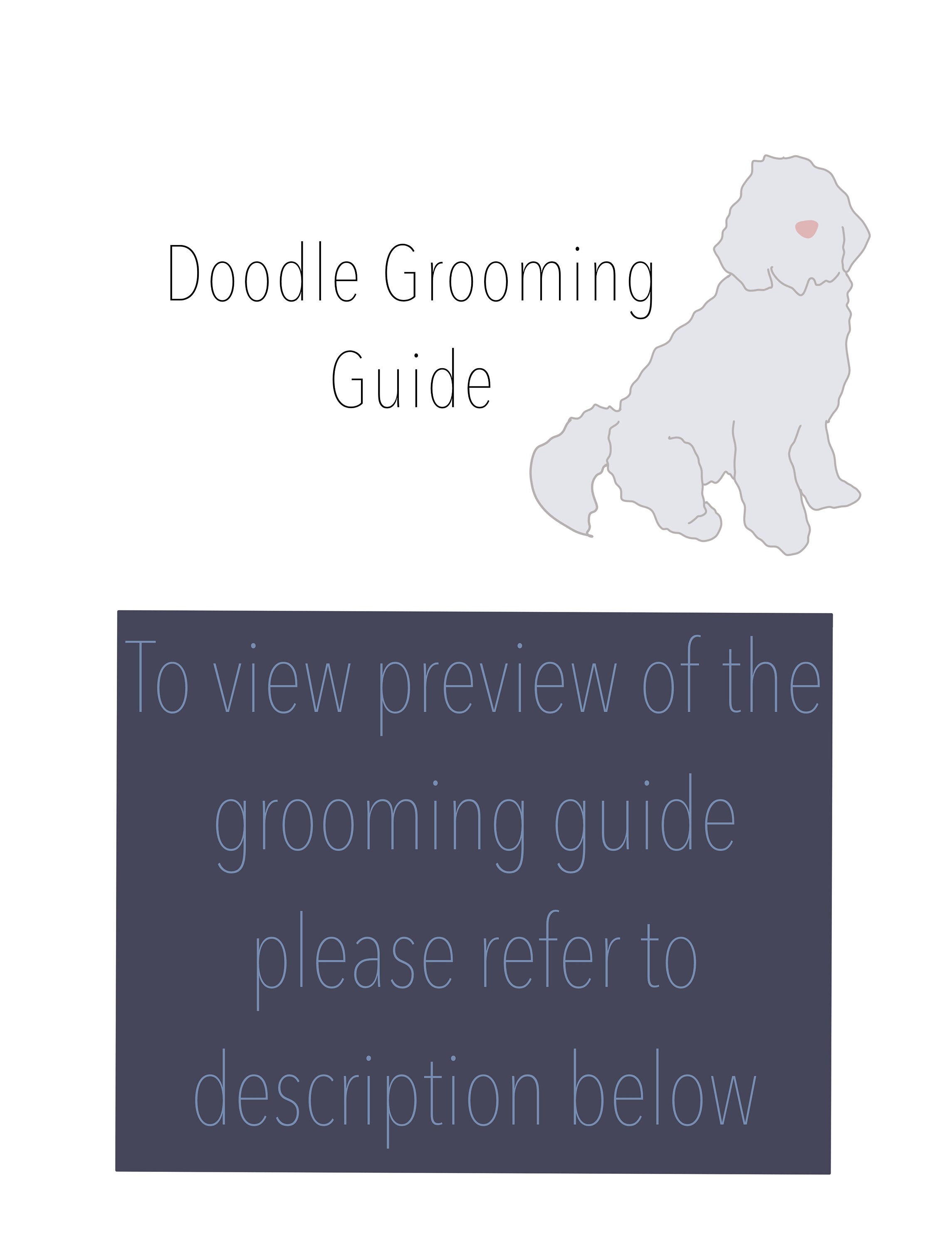 Illustrated Grooming Guide for Doodles and Poodles - Etsy