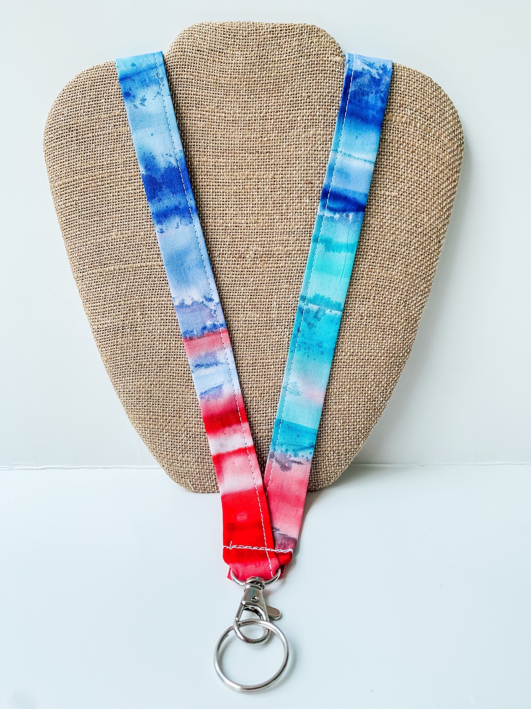 Tie Dye Lanyard, Water Color Lanyard, Multicolored Lanyard, Hippie ...