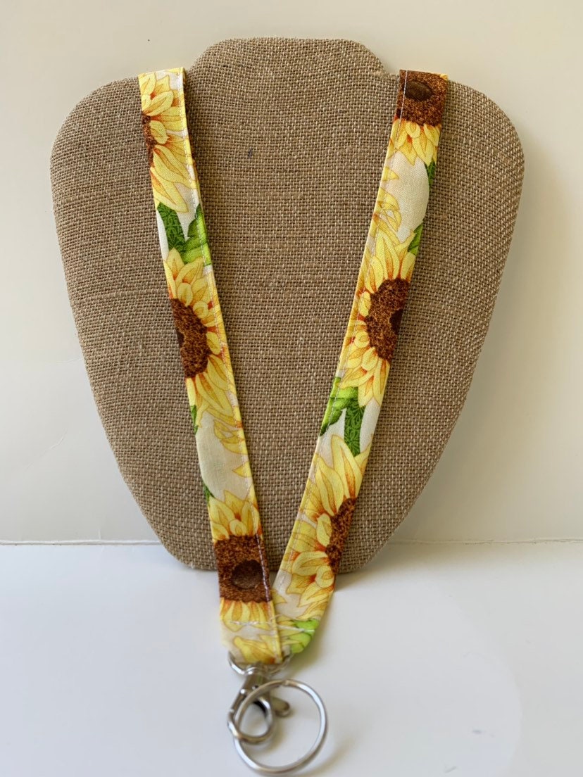 Sunflower Lanyard, Sunflower ID Badgeholder - Etsy