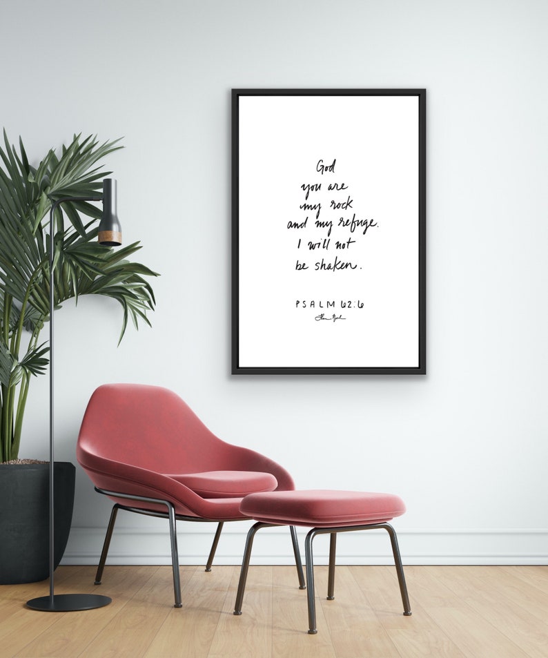 Psalm 62:6, I Will Not Be Shaken, DIGITAL DOWNLOAD, Confession ...