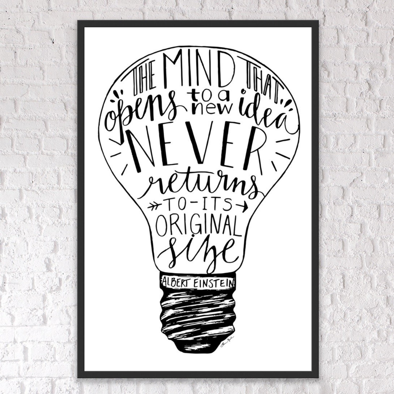 The Mind That Opens to a New Idea Albert Einstein Quote - Albert ...