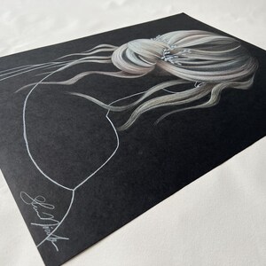 Custom Hand-drawn Hair Artwork - Personalized Wedding Hair Illustration ...