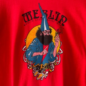 70s Merlin Engineering T Shirt - Etsy