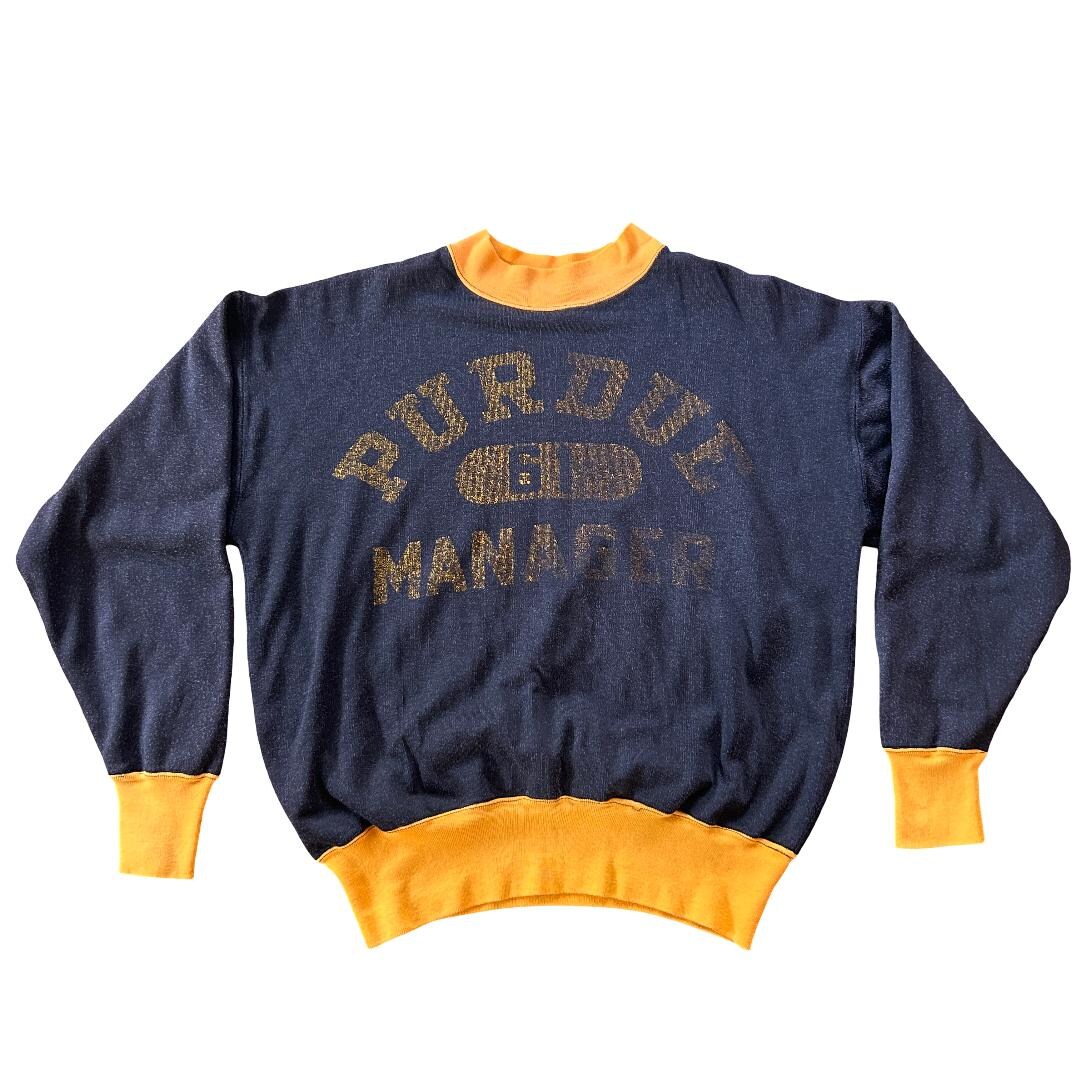 50s Champion Purdue Double Face Sweat - XL - Etsy