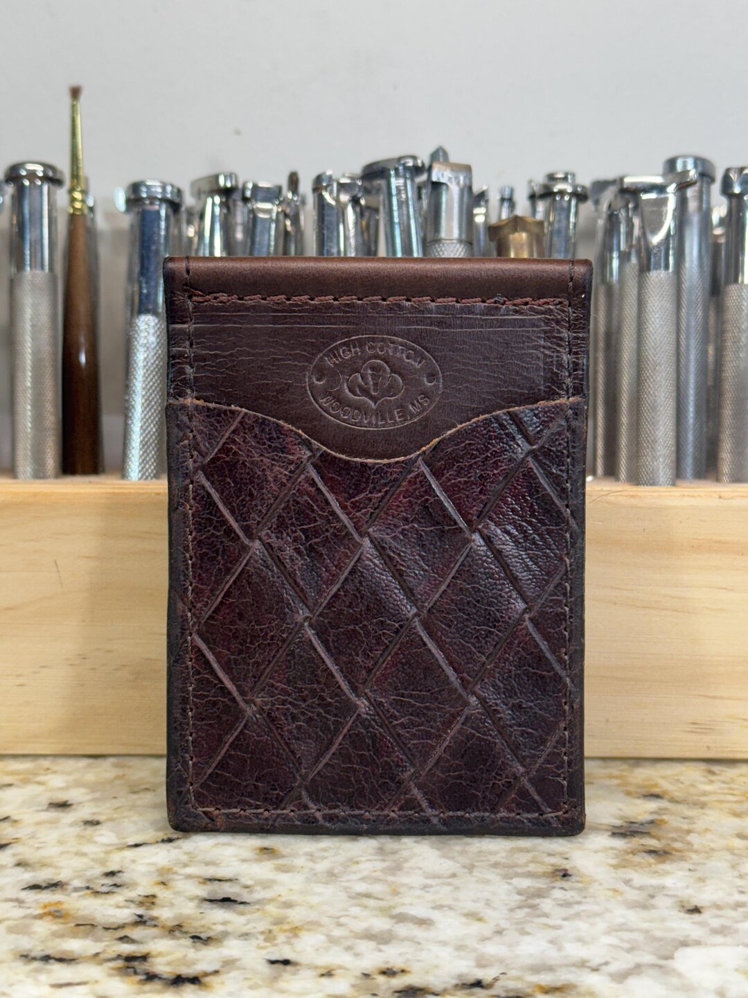 Weaved Leather Pocket Wallet “ the Bobby” - Etsy