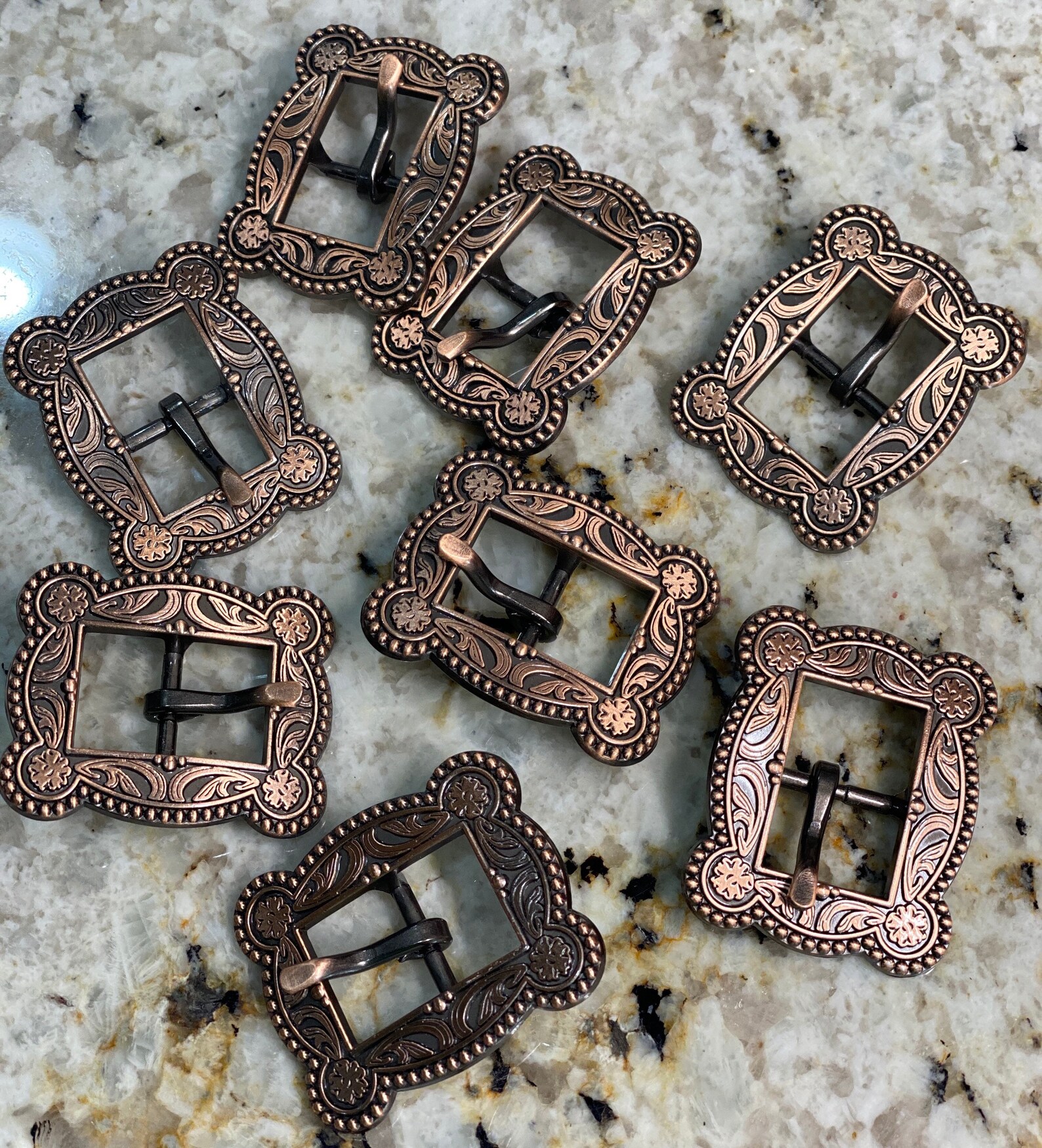 Floral Antique Copper Headstall Buckle | Etsy