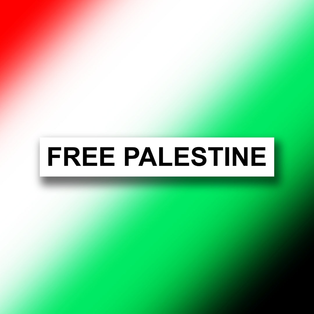 FREE PALESTINE Removable Bumper Sticker 1" X 6" - Etsy
