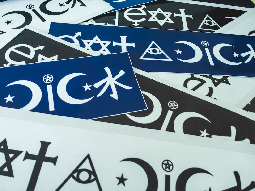 The ORIGINAL Eat A Dick - Atheist Coexist Parody Removable Bumper ...