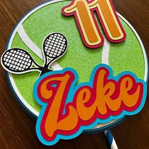 Tennis Cake Topper Tennis Themed Birthday Party Decor Custom, Tennis ...