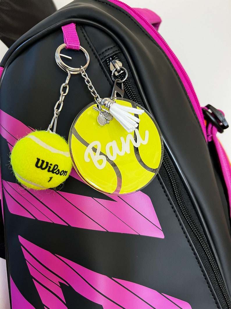 Tennis Ball Keyring, Tennis Bag Tag, Tennis Gifts, Tennis Keyring - Etsy