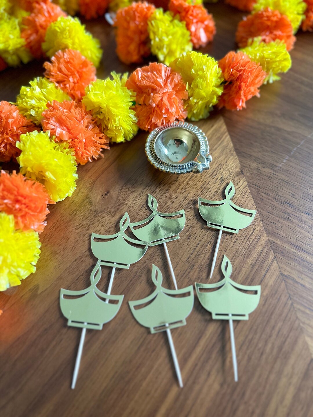 Diwali Dessert Toppers, Diwali Decorations, Diwali Food Decor, Mithai ...