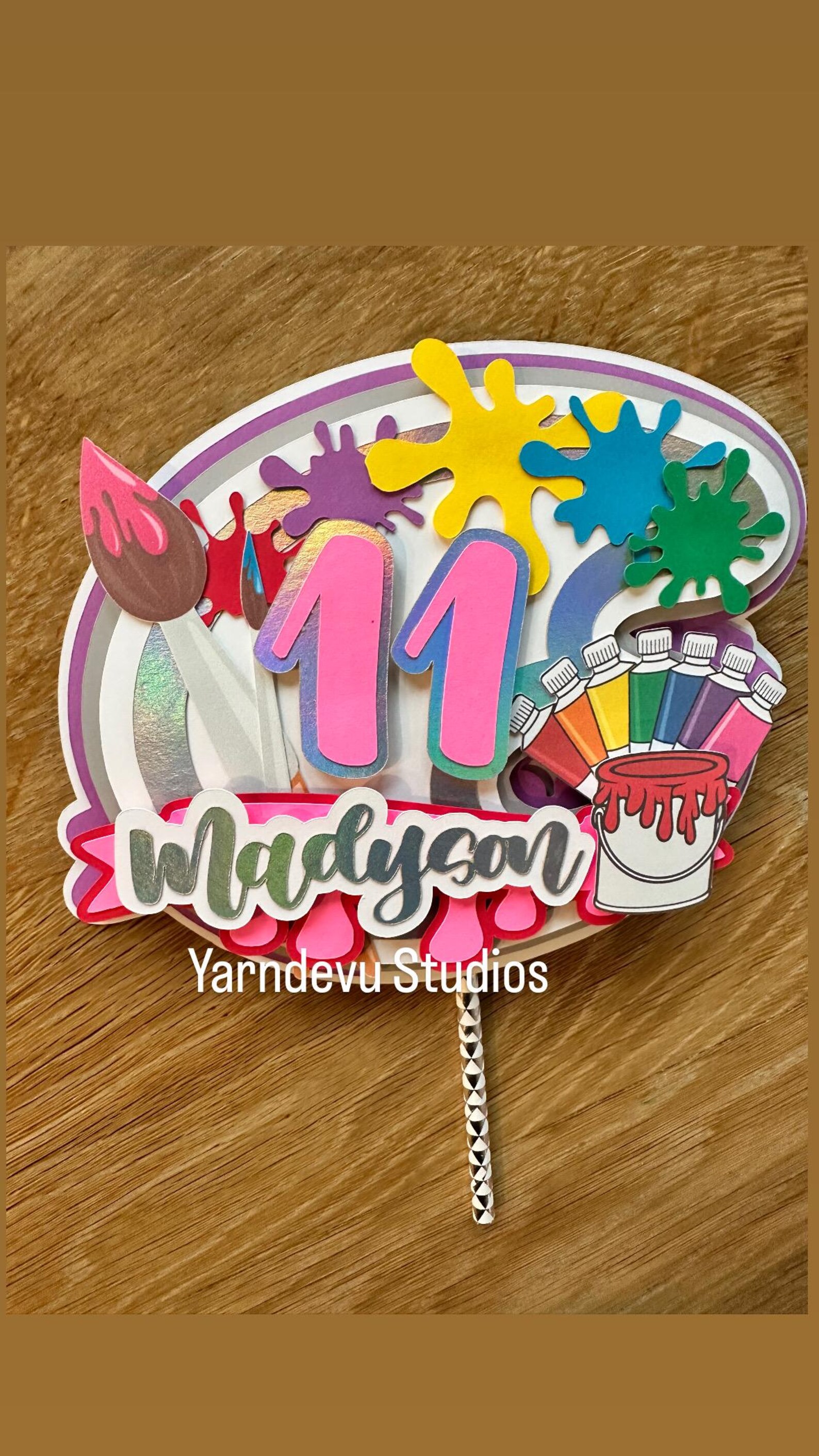 Painting Cake Topper, Paint Party Topper, Painting Birthday, Artist ...