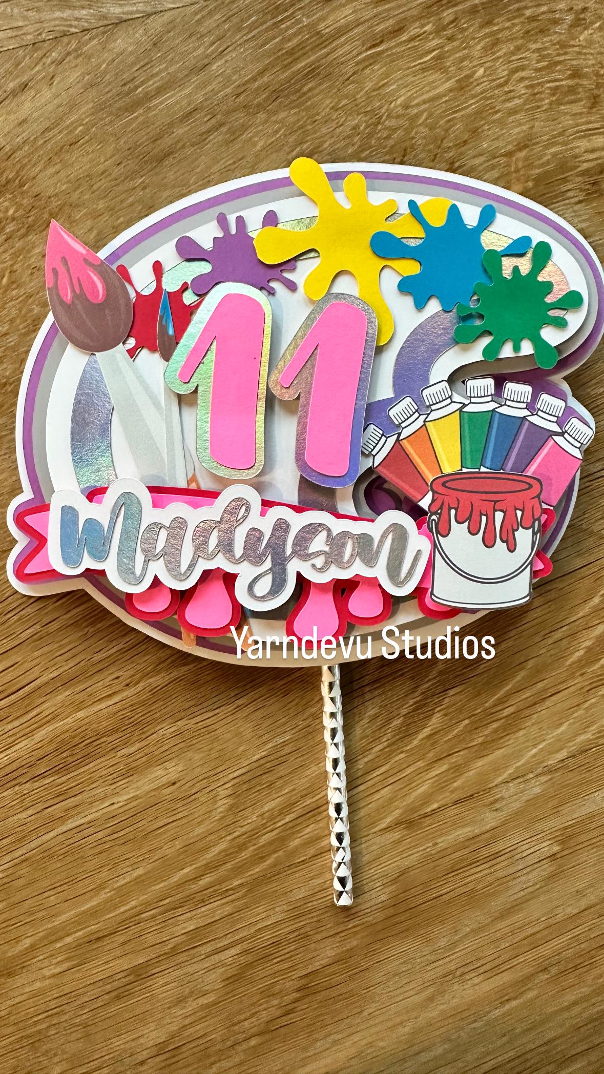 Painting Cake Topper, Paint Party Topper, Painting Birthday, Artist ...