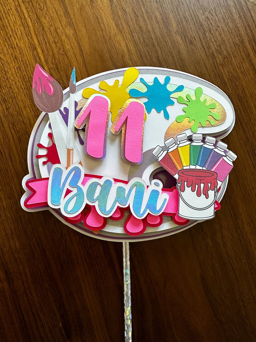 Painting Cake Topper, Paint Party Topper, Painting Birthday, Artist ...