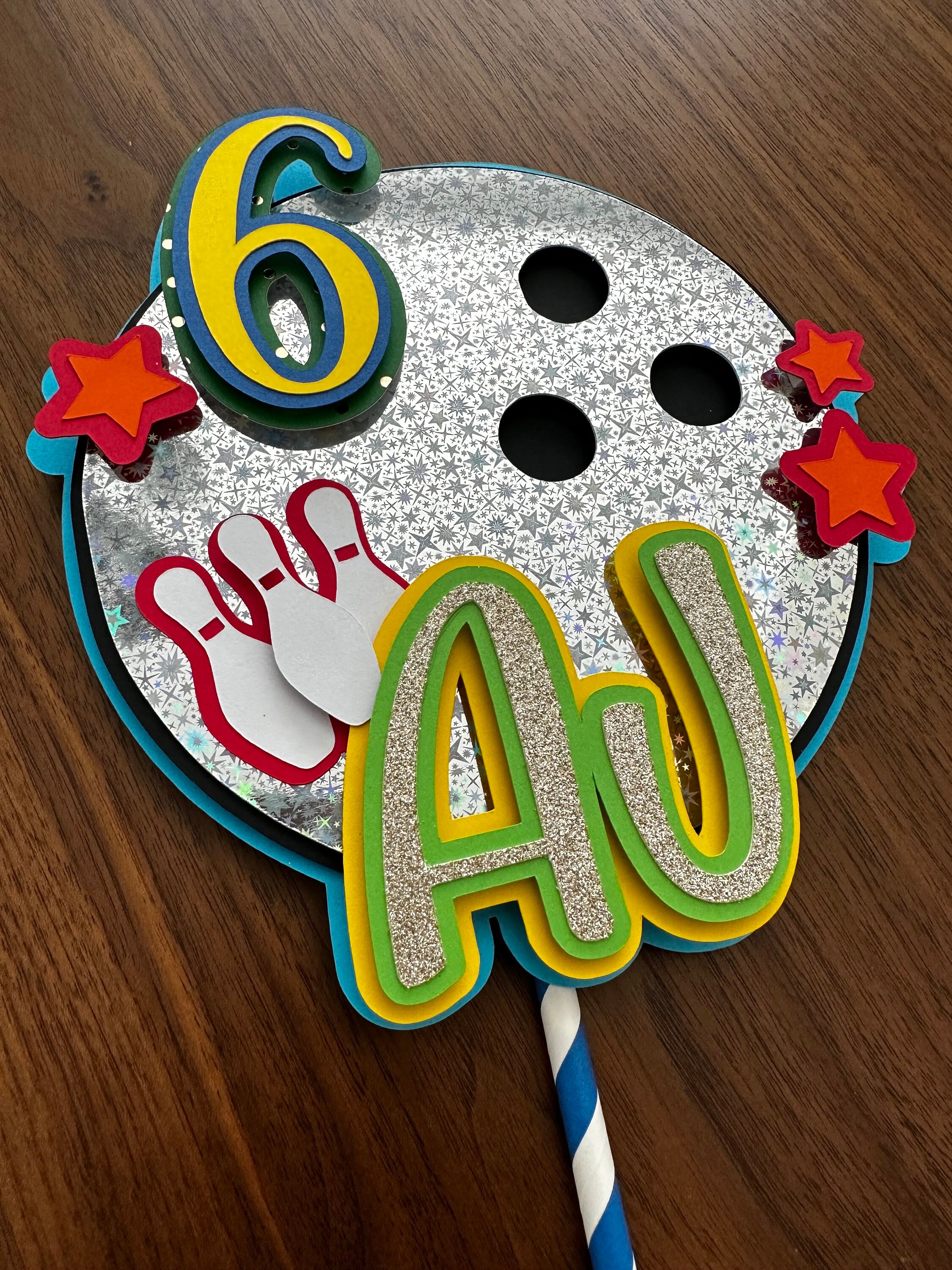 BOWLING Cake Topper Bowling Themed Birthday Party Decor - Etsy