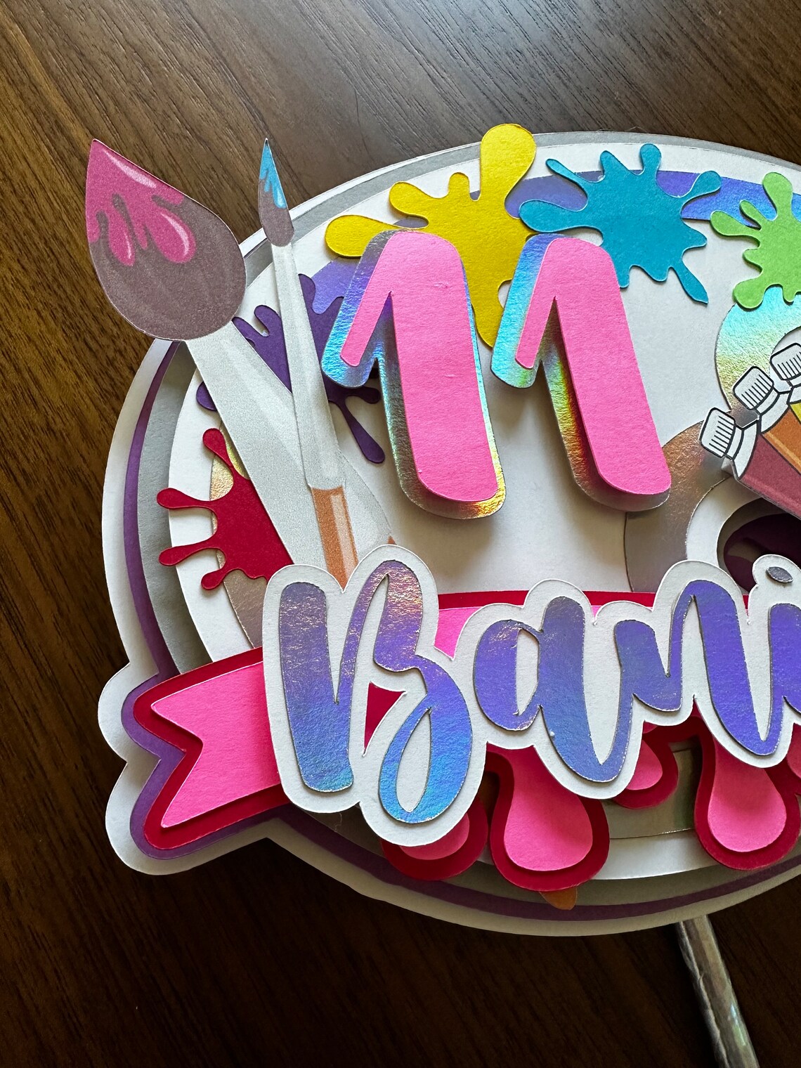 Painting Cake Topper, Paint Party Topper, Painting Birthday, Artist ...
