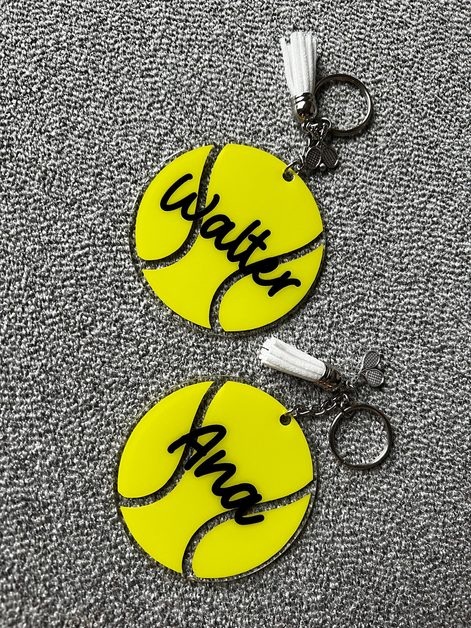 Tennis Ball Keyring, Tennis Bag Tag, Tennis Gifts, Tennis Keyring - Etsy