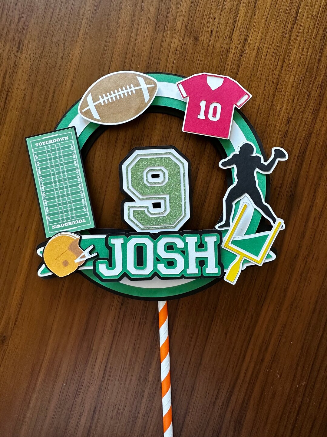 Football Cake Topper, Football Birthday Party Decor, Football Party ...