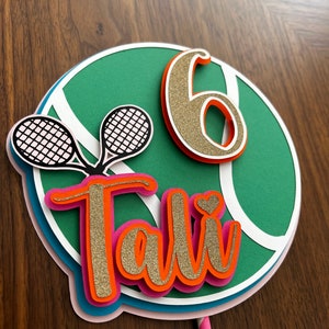 Tennis Cake Topper - Tennis Themed Birthday Party Decor - Custom ...