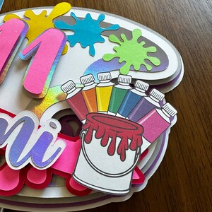 Painting Cake Topper, Paint Party Topper, Painting Birthday, Artist ...