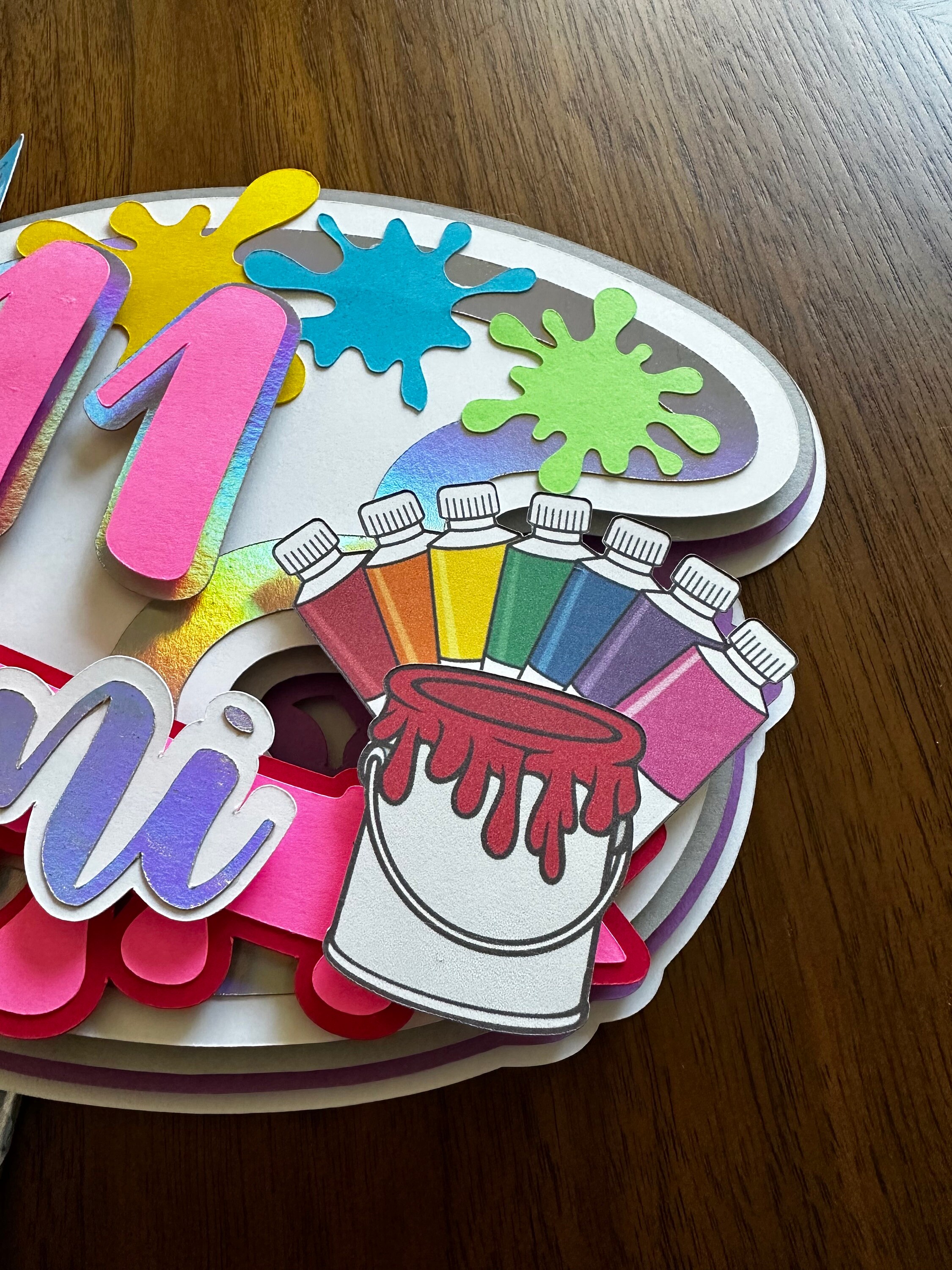 Painting Cake Topper, Paint Party Topper, Painting Birthday, Artist ...