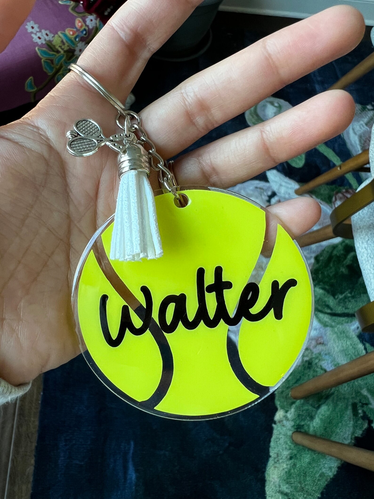 Tennis Ball Keyring, Tennis Bag Tag, Tennis Gifts, Tennis Keyring - Etsy