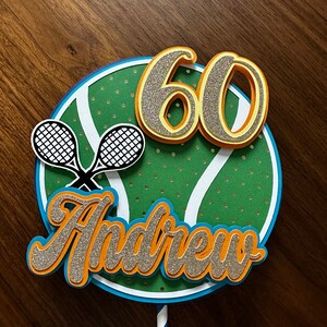 Tennis Cake Topper Tennis Themed Birthday Party Decor Custom, Tennis ...