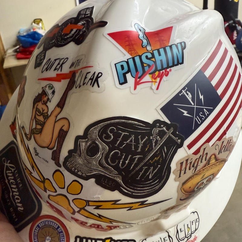 Funny Hard Hat Stickers - Etsy